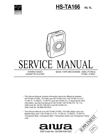 Aiwa HS-TA166 Service Manual | Manualzz