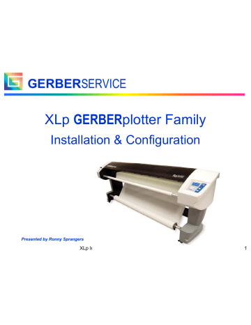 Gerber XLp Installation/Configuration Manual | Manualzz