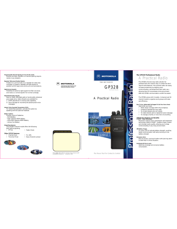 Motorola GP328 Specification | Manualzz