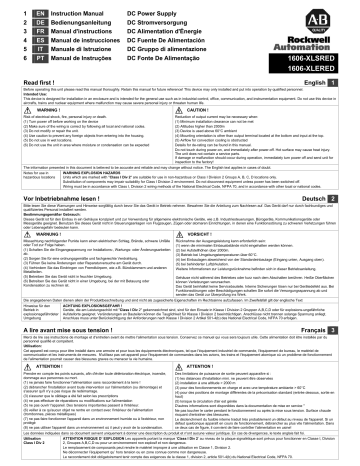 Rockwell Automation 1606-XLERED Instruction Manual | Manualzz