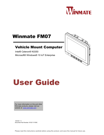 Winmate FM07 User Manual | Manualzz