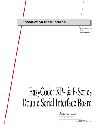 Intermec EasyCoder F4 Installation Instructions Manual | Manualzz