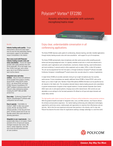 Polycom Vortex EF2280 Brochure & Specs | Manualzz