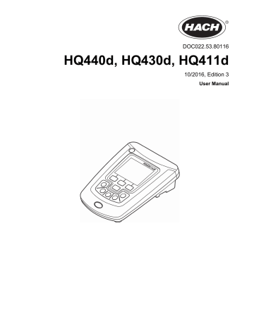 Hach HQ411d, HQ430d, HQ440d User Manual | Manualzz