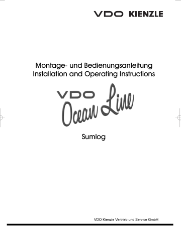 VDO Ocean Line Sumlog, SUMLOG Manual | Manualzz