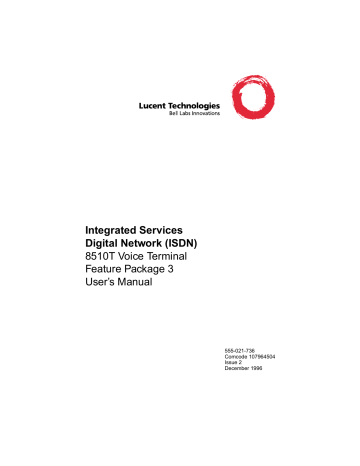 Lucent Technologies Definity 8510T User Manual | Manualzz