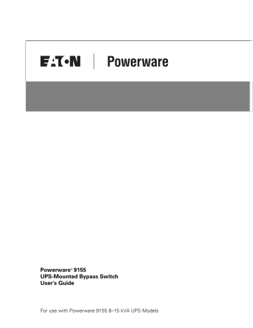 Eaton Powerware 9155 User`s guide | Manualzz