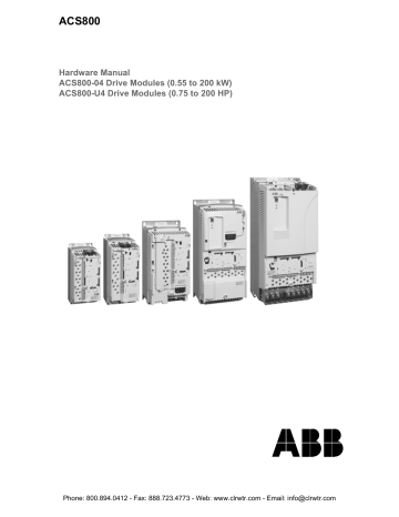 ABB ACS 800 Series, ACS800-04, ACS800-U4 Hardware Manual | Manualzz