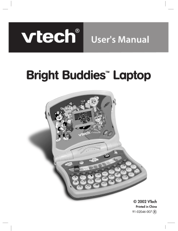 VTech Bright Buddies Laptop User Manual | Manualzz