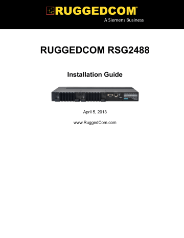 RuggedCom RSG2488 Installation Manual | Manualzz