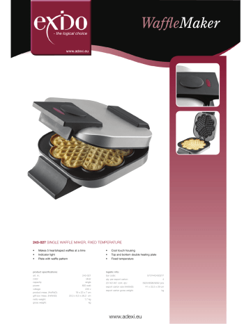 Exido 243-027 Specifications | Manualzz