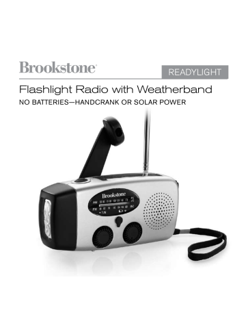 Brookstone Flashlight Radio Quick Manual | Manualzz