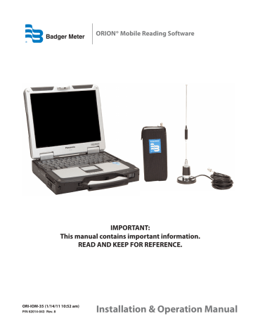 Badger Meter ORION Installation & Operation Manual | Manualzz