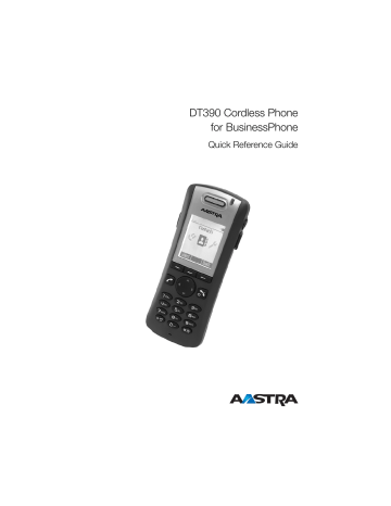 Aastra DT390 Quick Reference Manual | Manualzz