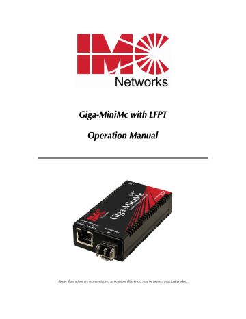 IMC Networks Giga-MiniMc LFPT Operation Manual | Manualzz