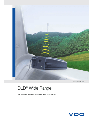 VDO DLD WIDE RANGE Brochure | Manualzz