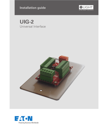 Eaton iLight UIG-2 Installation Manual | Manualzz