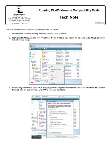 Alarm Lock DL-Windows Tech Note | Manualzz