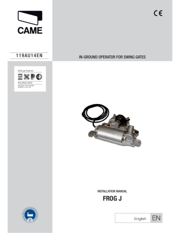 CAME FROG J Installation Manual | Manualzz
