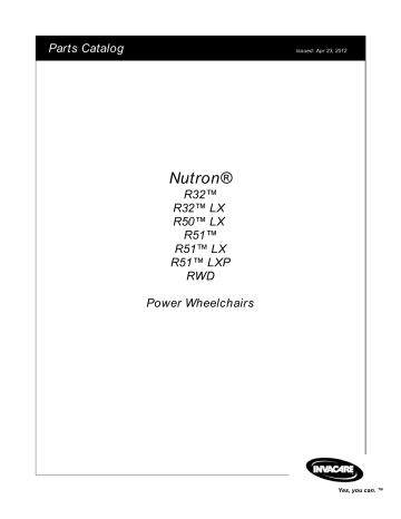 Invacare Nutron R32, Nutron R51, Nutron RWD Parts Catalog | Manualzz