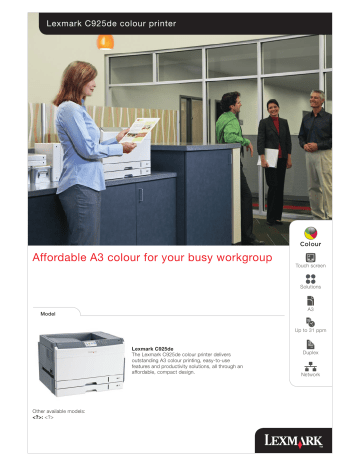 Lexmark C925dte Brochure & Specs | Manualzz