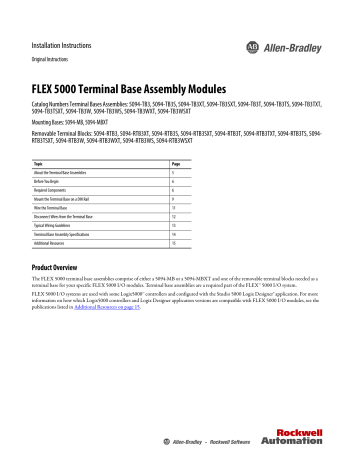 Allen-Bradley FLEX 5000 Installation Instructions Manual | Manualzz