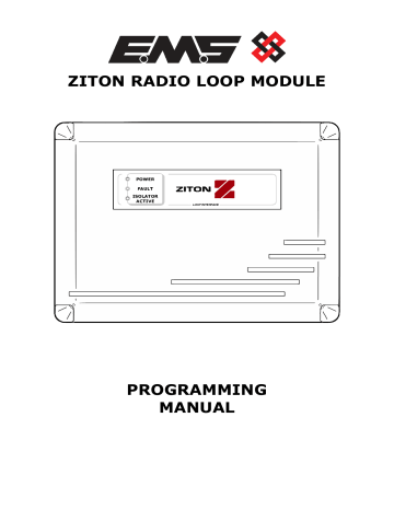 EMS ZITON RADIO LOOP MODULE Programming Manual | Manualzz