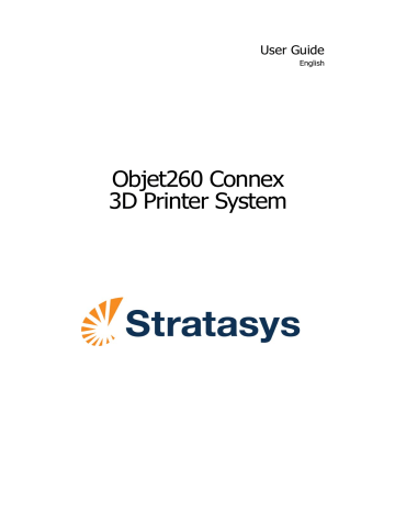 Stratasys Connex500/350, Objet260 Connex User Manual | Manualzz