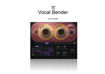 Waves Vocal Bender Owner's Manual | Manualzz