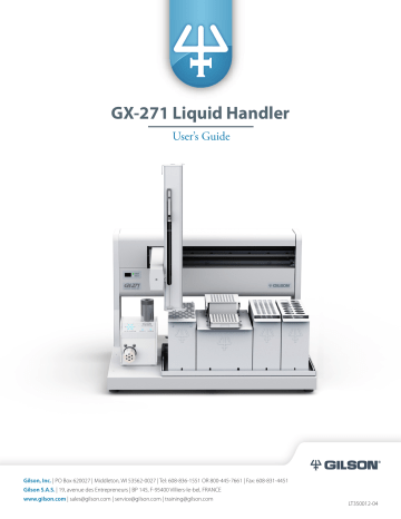 Gilson ASPEC GX-271 User Manual | Manualzz