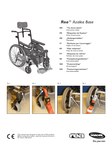 Invacare Rea Azalea Base Instruction Sheet | Manualzz