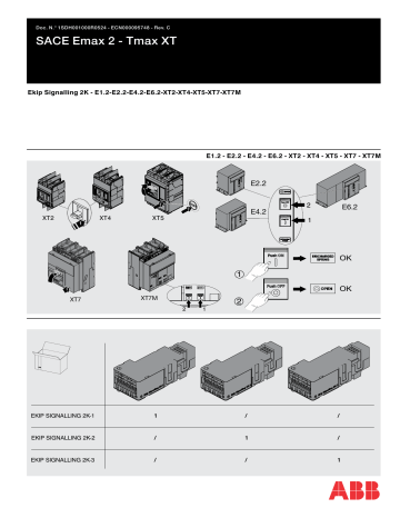 ABB Emax E1.2, SACE Emax 2, SACE Tmax XT5, XT7, XT7M Manual | Manualzz