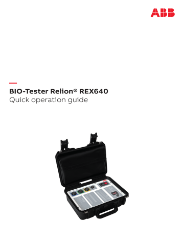 ABB RELION REX640 Quick Operation Manual | Manualzz