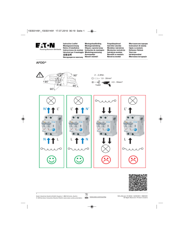 Eaton AFDD+ Instruction Leaflet | Manualzz