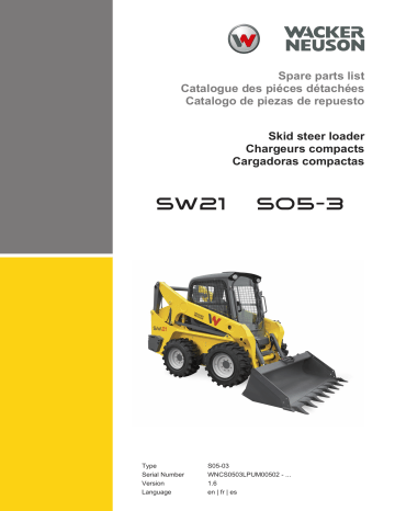 Wacker Neuson SW21 (S05-3) Skid steer loader Parts Manual | Manualzz