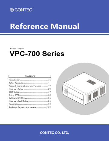 Contec VPC-700 Reference Manual | Manualzz