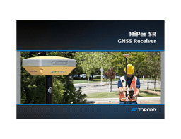 Topcon HIPER SR - Operator's manual, User manual
