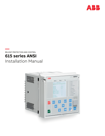 ABB Relion 615 series Installation Manual | Manualzz