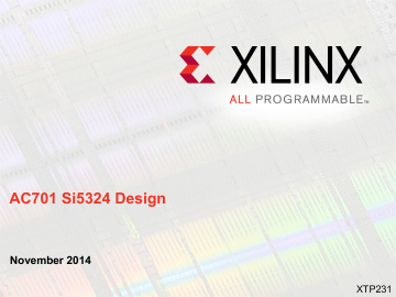 Xilinx AC701 Si5324 Design Manual | Manualzz