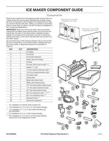 Ice Maker Installation Guide | Manualzz