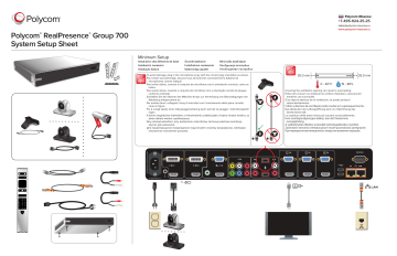Polycom RealPresence Group 700 system System Setup Sheet | Manualzz