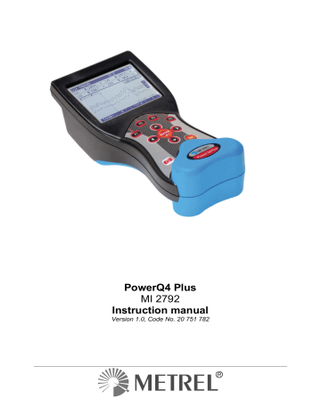 METREL MI 2792 PowerQ4 Plus Instruction Manual | Manualzz