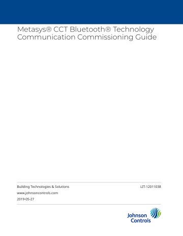Johnson Controls Metasys BTCVT Commissioning Manual | Manualzz
