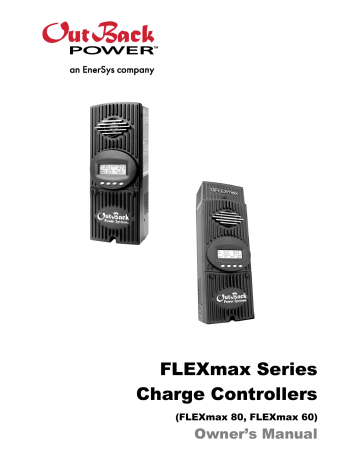 OutBack Power FLEXmax 60/80 Charge Controller Owner's Manual | Manualzz