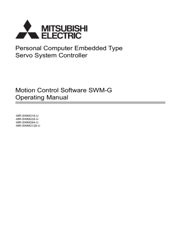 Mitsubishi Electric Motion Control Software SWM-G Owner's Manual | Manualzz