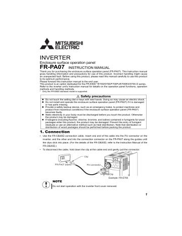 Mitsubishi Electric FR-PA07 Instruction Manual | Manualzz