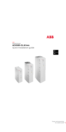 ABB ACH580-31, ACQ580-31-062A-4 Quick Installation Manual | Manualzz