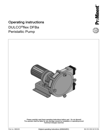 ProMinent Dulco flex DFBa 022 Operating Instructions Manual | Manualzz