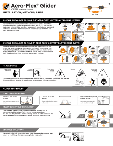 Aeroflex Glider Installation, Methods, And Use | Manualzz