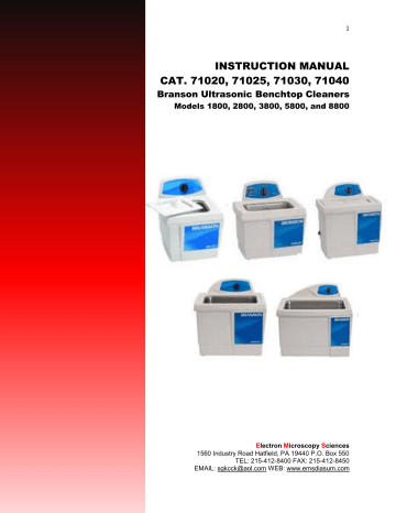 Branson 1800, 2800, 3800, 5800, 8800 Instruction Manual | Manualzz